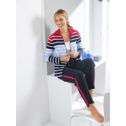 Hausanzug feel good Gr. 22/23, bunt (marine, rot, gestreift) Damen Homewear-Sets Hausanzüge