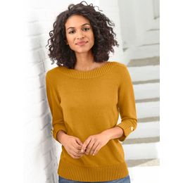3/4 Arm-Pullover Casual Looks "Pullover" Gr. 54, gelb (maisgelb) Damen Pullover