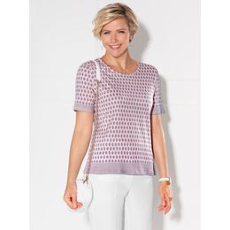 Rundhalsshirt CLASSIC "Shirt" Gr. 46, rosa (grau, rosé) Damen Shirts Jersey Rundhals, kurzarm