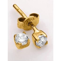 Paar Ohrstecker Lady Ohrringe Gr. Brillianten ct, Metall, goldfarben (gelbgold 375) Damen