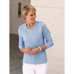 Strickpullover Classic Basics "Pullover" Gr. 54, blau (eisblau) Damen Pullover