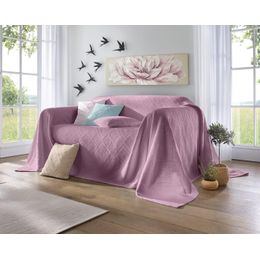 Tagesdecke PEREIRA DA CHUNA WITT-PBK-Tagesdecken-temporär Gr. B/L: 220 cm x 250 cm, lila (mauve) Tagesdecken