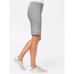 Jeansbermudas Casual Looks Gr. 54, Normalgrößen, grau (grey denim) Damen Jeans Shorts Bermudajeans