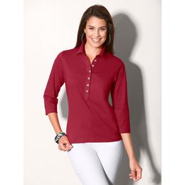 Poloshirt Casual Looks "Poloshirt" Gr. 54, rot (bordeau) Damen Shirts Jersey
