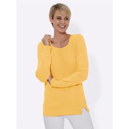 Strickpullover Casual Looks "Pullover" Gr. 42, gelb Damen Pullover