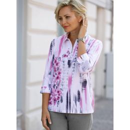 Poloshirt Classic Basics "Shirt" Gr. 54, lila (malve, steingrau, bedruckt) Damen Shirts Jersey