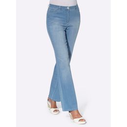 Bequeme Jeans COSMA Gr. 25, Kurzgrößen, blau (blue, bleached) Damen Jeans