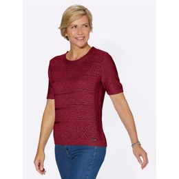 Kurzarmpullover Casual Looks "Pullover" Gr. 54, rot (dunkelrot) Damen Pullover