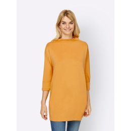 Longshirt Heine "Longshirt" Gr. 34, gelb (ocker) Damen Shirts Jersey