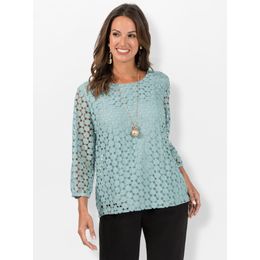 Spitzenshirt Lady "Shirt" Gr. 40, grün (kalkmint) Damen Shirts Jersey