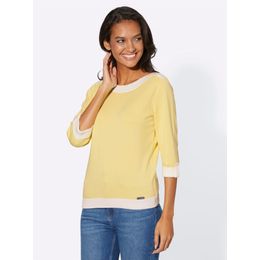 3/4 Arm-Pullover Casual Looks "Pullover" Gr. 48, gelb (zitrone) Damen Pullover