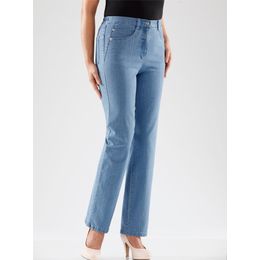 Dehnbund-Jeans Casual Looks Gr. 46, Normalgrößen, blau (blue, bleached) Damen Jeans