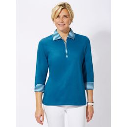 Poloshirt Casual Looks "Shirt" Gr. 44, blau (petrol) Damen Shirts Jersey
