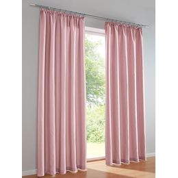 Vorhang HEINE HOME Gardinen Gr. 245 cm, Kräuselband, 140 cm, lila (mauve) Kräuselband