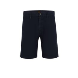 Chinohose BOSS Orange "Chino-slim-Shorts" Gr. 34, N-Gr, blau (dark blue404) Herren Hosen Business