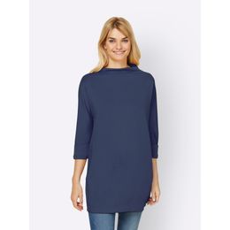 Longshirt Heine "Longshirt" Gr. 38, blau (dunkelblau) Damen Shirts Jersey