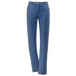 Stretch-Jeans Lady Gr. 23, Kurzgrößen, blau (blue, bleached) Damen Jeans Stretch