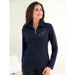 Poloshirt Classic Basics "Poloshirt" Gr. 44, blau (marine) Damen Shirts Jersey