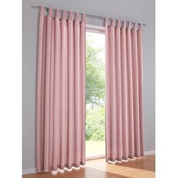 Vorhang HEINE HOME Gardinen Gr. 265 cm, Schlaufen, 140 cm, lila (mauve) Schlaufen