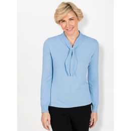 Strickpullover CLASSIC "Pullover" Gr. 52, blau (eisblau) Damen Pullover