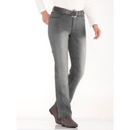 Thermojeans Casual Looks Gr. 42, Normalgrößen, grau (grey, denim) Damen Jeans 5-Pocket-Jeans Straight-fit-Jeans