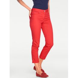 Röhrenjeans Heine Gr. 48, Normalgrößen, rot (hibiskus) Damen Jeans Röhrenjeans