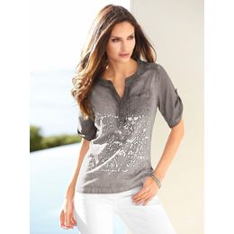 Alessa W. Collection Blusenshirt ALESSA W. "Shirt" Gr. 54, grau (taupe) Damen Shirts Blusenshirts