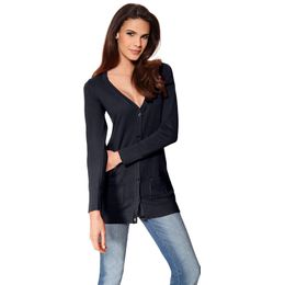 Strickjacke Heine Gr. 34, blau (marine) Damen Strickjacken