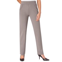 Jerseyhose Lady Gr. 50, Normalgrößen, grau (taupe) Damen Hosen Jerseyhosen