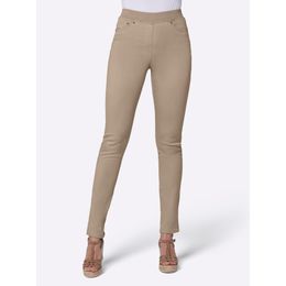 Schlupfjeans CREATION L PREMIUM Gr. 18, Kurzgrößen, beige (sesam) Damen Jeans