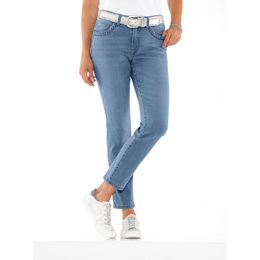 5-Pocket-Jeans Casual Looks Gr. 19, Kurzgrößen, blau (blue, bleached) Damen Jeans 5-Pocket-Jeans