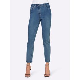 7/8-Jeans Heine Gr. 44, Normalgrößen, blau (dark blue) Damen Jeans Ankle 7/8