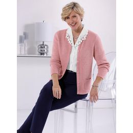 Strickjacke CLASSIC Gr. 38, rosa (hortensie, meliert) Damen Strickjacken