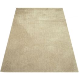 Hochflor-Teppich my home "Microfaser Teppich Magong, besonders weich, sehr feiner Flor" Teppiche Gr. B/L: 80 cm x 150 cm, 25 mm, 1 St., beige (sand) Esszimmerteppiche Wohnzimmer, Schlafzimmer, Kinderzimmer, auch rund und als Läufer