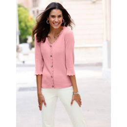 Strickpullover Inspirationen "Pullover" Gr. 52, rosa (rosenquarz) Damen Pullover