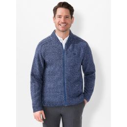 Strickjacke Marco Donati Gr. 56/58, blau (blau, meliert) Herren Strickjacken