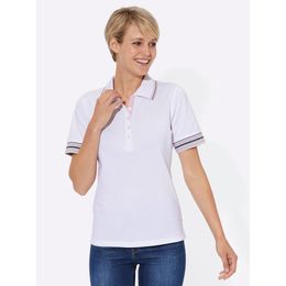 Poloshirt Casual Looks "Poloshirt" Gr. 42, beige (ecru) Damen Shirts V-Shirts