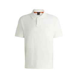 Poloshirt BOSS Orange "Pe_Towel" Gr. M, beige (natural106) Herren Shirts Kurzarm