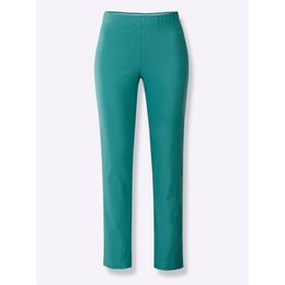 Schlupfhose Casual Looks Gr. 24, Kurzgrößen, blau (lagune) Damen Hosen Schlupfhosen