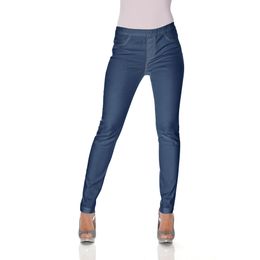 Leggings Heine Gr. 34, Normalgrößen, blau (blue denim) Damen Hosen Leggings