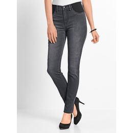 Bequeme Jeans Inspirationen Gr. 42, Normalgrößen, schwarz (anthrazit, denim) Damen Jeans
