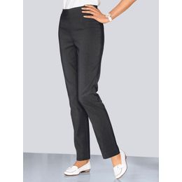 Stretch-Hose Classic Basics Gr. 54, Normalgrößen, grau (anthrazit) Damen Hosen Stretch-Hosen