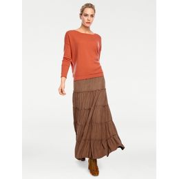 Strickpullover Heine "Oversized Pullover" Gr. 40/42, orange (mandarin) Damen Pullover Kaschmir