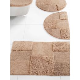 Badematte HEINE HOME Badematten Gr. rechteckig (45cm x 50cm),, grau (taupe)