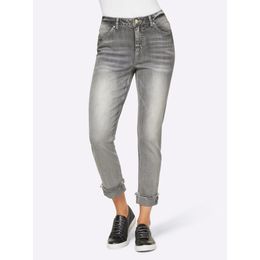 Bequeme Jeans Heine Gr. 36, Normalgrößen, blau (light grey, denim) Damen Jeans Ankle 7/8