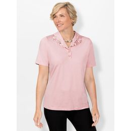 Poloshirt CLASSIC "Poloshirt" Gr. 42, rosa (rosé) Damen Shirts Jersey
