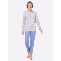 Schlafanzug Ascafa Gr. 52/54, lila (lila, bedruckt) Damen Homewear-Sets Pyjamas
