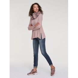 Longpullover Heine "Longpullover" Gr. 42, rosa (rosé) Damen Pullover Longpullover