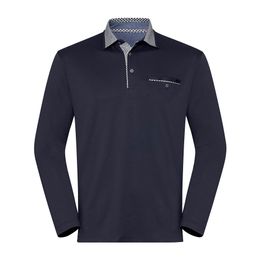 Langarmshirt Hajo "Langarm-Shirt" Gr. 52/54, blau (marine) Herren Shirts Langarm