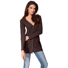 Strickjacke Heine Gr. 38, braun (schokobraun) Damen Strickjacken